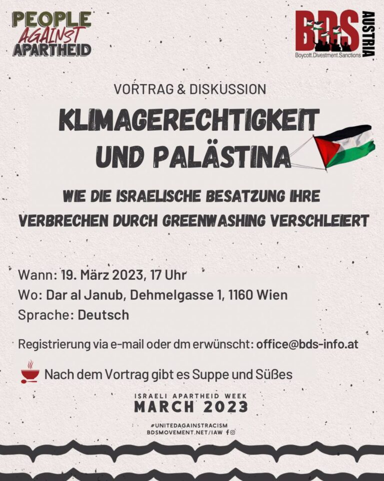 BDS Austria – Boycott. Divestment. Sanctions.